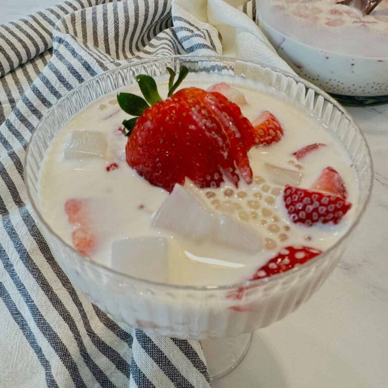 The Best Strawberry Sago Tapioca Dessert Recipe | Nata de Coco – The ...